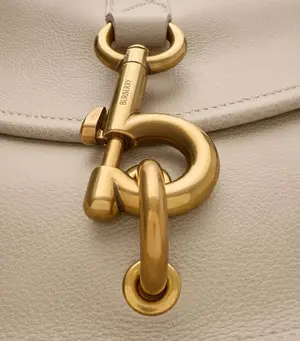 Burberry Small Calf Leather B Clip Messenger Bag - Beige