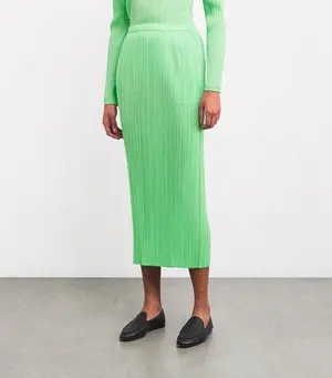 Issey Miyake Basics Midi Skirt - Green
