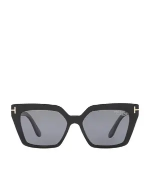 TOM FORD Acetate Winona Cat Eye Sunglasses - Black