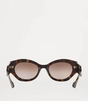 Gucci Injected Oval Sunglasses - Brown