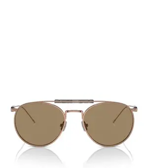 Brunello Cucinelli Titanium Bc2004st Sunglasses - Rose Gold