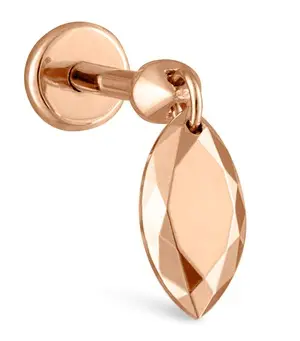 MARIA TASH Faceted Marquise Threaded Charm Single Earring - Rose Gold