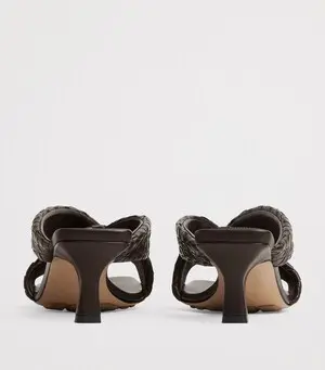 Bottega Veneta Leather Intrecciato Riva Mules - Brown