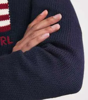 Polo Ralph Lauren Cotton American Flag Sweater - Navy