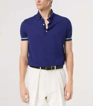 TOM FORD Cashmere-silk Polo Shirt - Blue