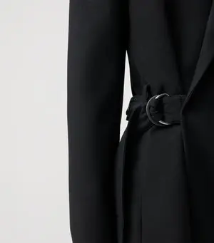 Loewe Wool Draped Blazer - Black