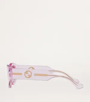 Gucci Injected Oval Sunglasses - Pink