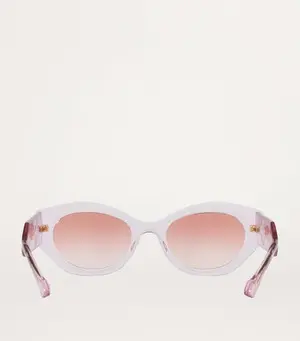 Gucci Injected Oval Sunglasses - Pink