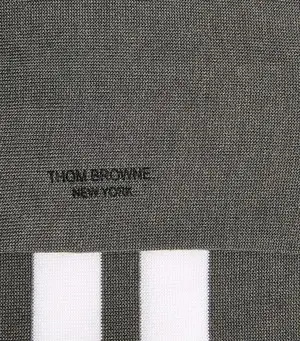 Thom Browne Cotton-blend 4-bar Over-the-calf Socks