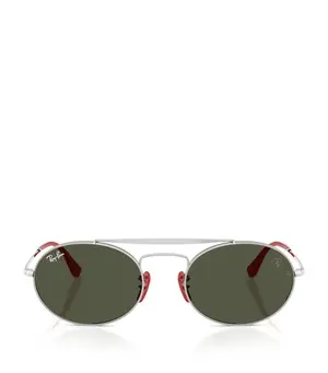 Ray-ban Metal Oval Sunglasses - Silver