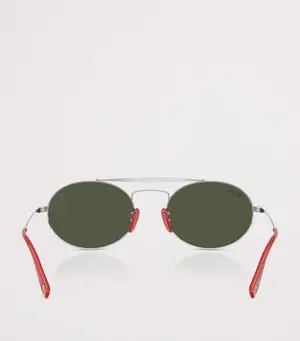 Ray-ban Metal Oval Sunglasses - Silver