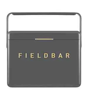 FIELDBAR Mini Bar Cooler Box With Leather Sling - Grey