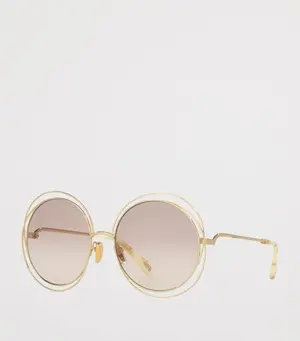 Chloé Round Carlina Sunglasses - Gold
