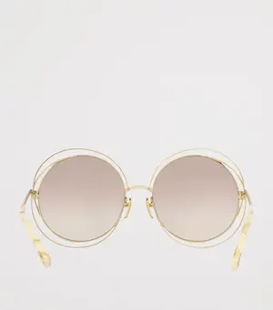 Chloé Round Carlina Sunglasses - Gold