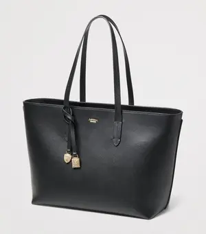 ASPINAL OF LONDON Leather East West Tote Bag - Black