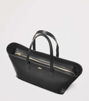 ASPINAL OF LONDON Leather East West Tote Bag - Black