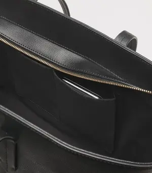 ASPINAL OF LONDON Leather East West Tote Bag - Black