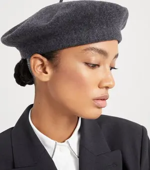 Brunello Cucinelli Wool Beret - Black