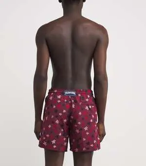 Vilebrequin Embroidered Turtle Mistral Swim Shorts - Red