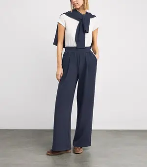 Varley Extra Wide Leg Trousers - Navy