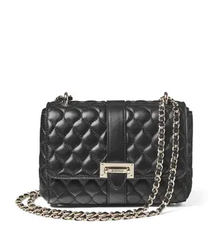 ASPINAL OF LONDON Leather Lottie Shoulder Bag - Black