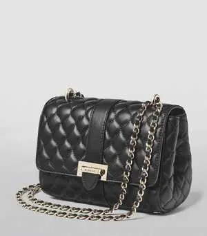 ASPINAL OF LONDON Leather Lottie Shoulder Bag - Black