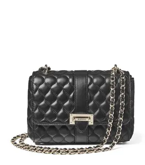 ASPINAL OF LONDON Leather Lottie Shoulder Bag - Black