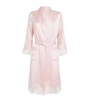 MANITO Mulberry Silk Luella Robe - Pink