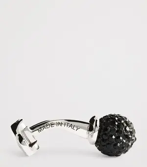 Giorgio Armani Sterling Silver Embellished Cufflinks