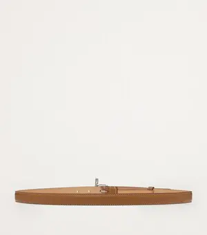 Alexander McQueen Leather T-bar Belt - Brown