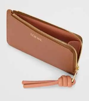 Loewe Leather Knot Card Holder - Brown