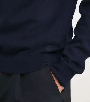 Harrods Cashmere Polo Sweater - Navy