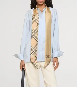 Burberry Silk Watercolour Check Twilly
