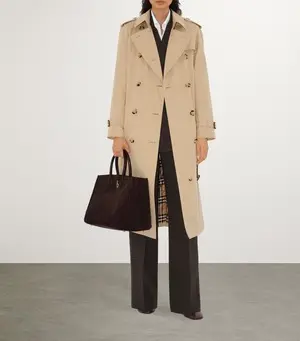 Burberry Waterloo Long Trench Coat - Yellow