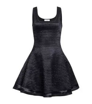 Alaïa Sleeveless Mini Skater Dress - Black