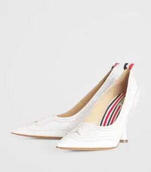 Thom Browne Patent Leather Wingtip Pumps 90
