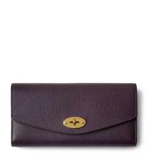 Mulberry Leather Darley Wallet - Purple