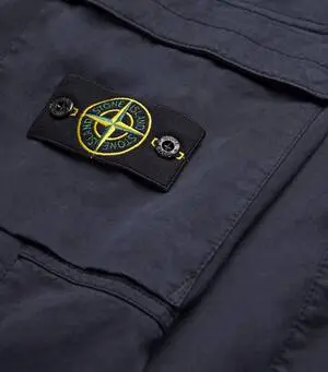 Stone Island Cotton-blend Cargo Trousers - Navy