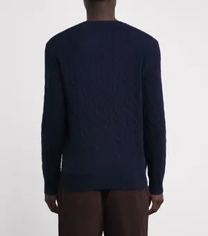 Polo Ralph Lauren Wool-cashmere Cable-knit Sweater - Blue