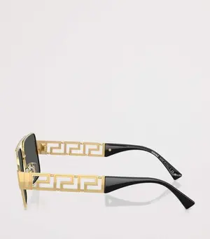 Versace Wire-frame Rectangular Sunglasses