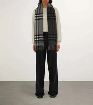 Burberry Cashmere Contrast Check Scarf