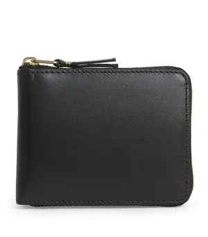 Comme Des Garçons Leather Zipped Wallet - Black
