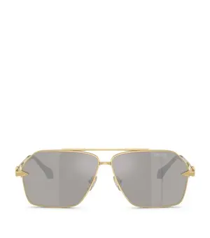 Versace Pilot Sunglasses - Gold
