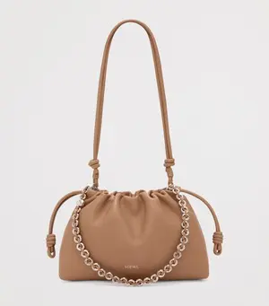Loewe Medium Leather Flamenco Shoulder Bag - Brown
