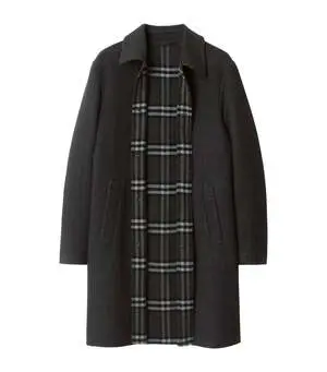 Burberry Wool Car Coat - Grey