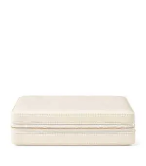 ASPINAL OF LONDON Large Leather Travel Jewellery Box - Neutral