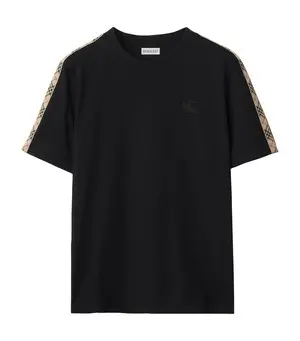 Burberry Check-trim Ekd T-shirt - Black