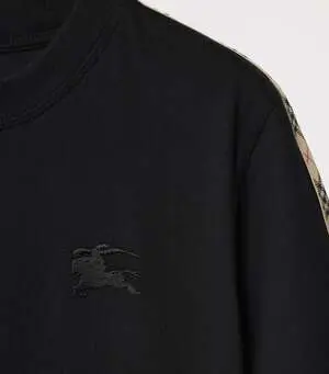Burberry Check-trim Ekd T-shirt - Black