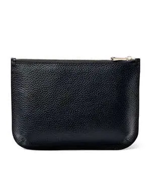ASPINAL OF LONDON Large Leather Ella Pouch - Black