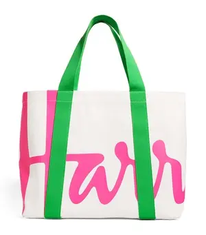 Harrods Logo Cotton Tote Bag - Ivory